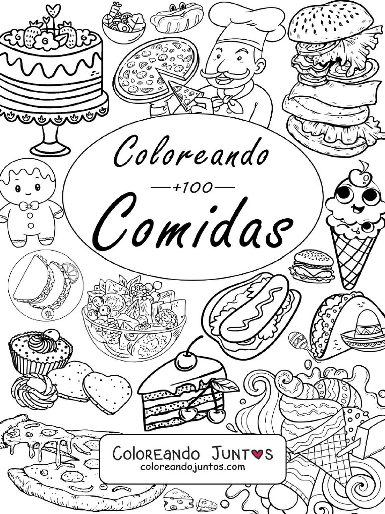 4 Libro para Colorear de Comidas | PDF
