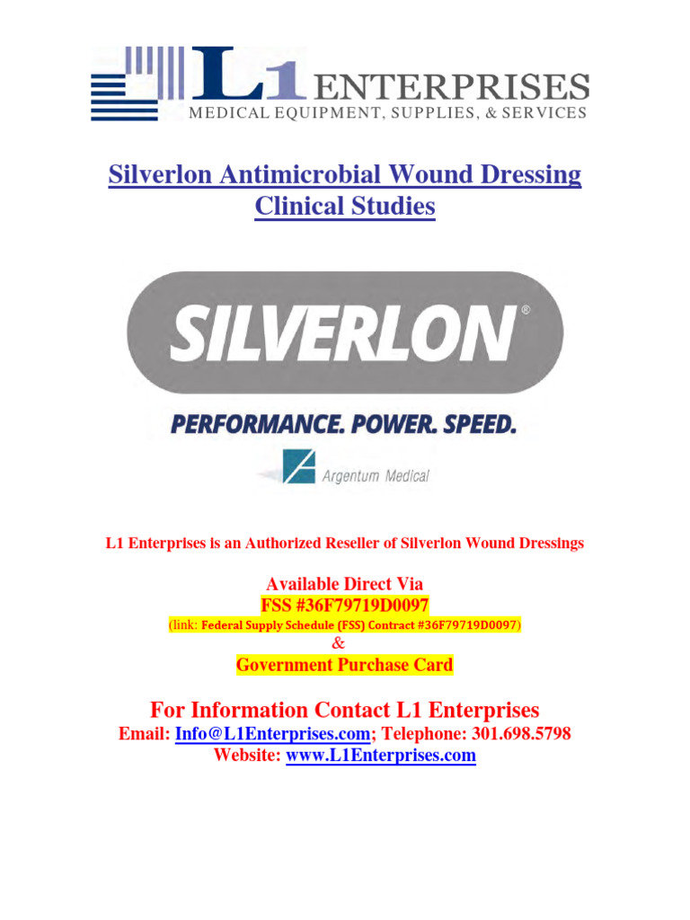 L1 Enterprises Silverlon Clinical Studies | PDF | Surgery | Wound