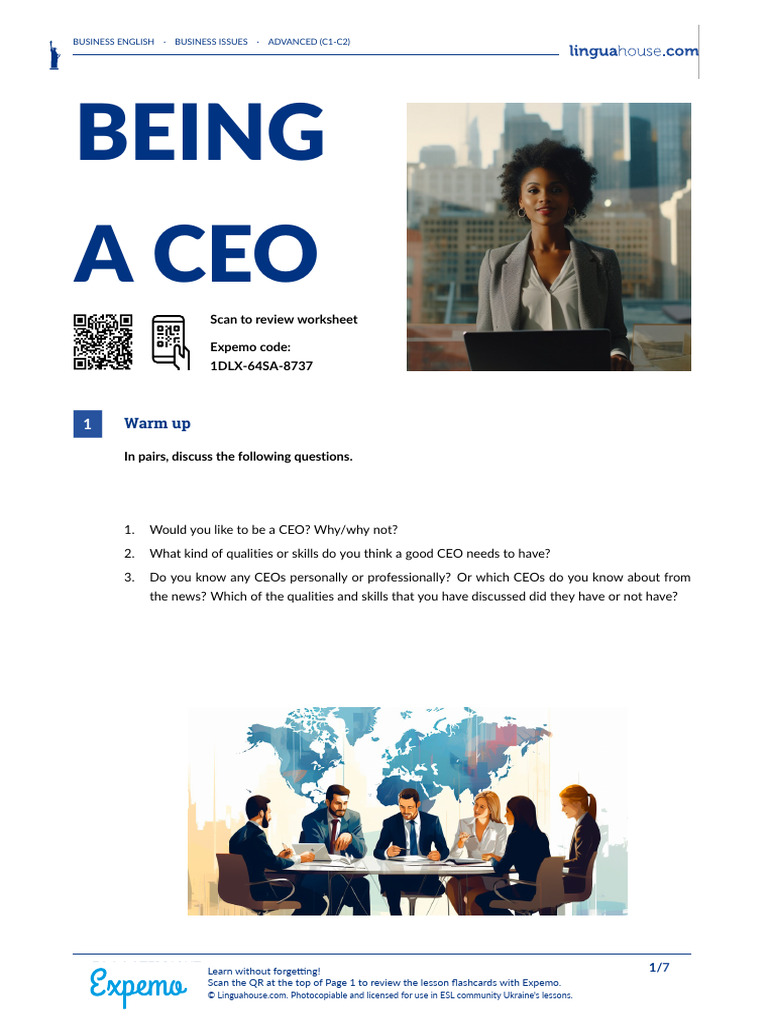 CEO Skills and Challenges in Business | PDF | Social Media | Popular ...