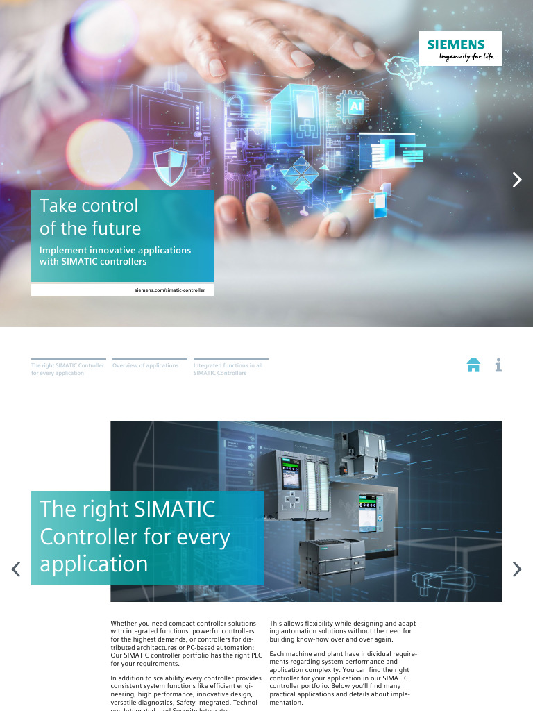 Simatic Controller Application Overview | PDF | Automation | Computer ...