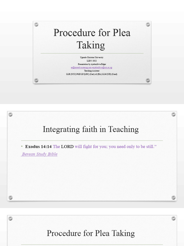 Procedure PF Plea Taking | PDF | Plea | Trials