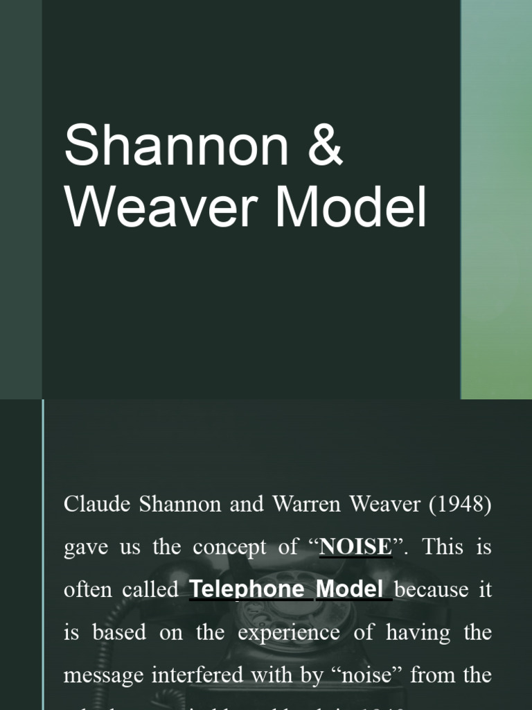 Shannon Weaver Model | Download Free PDF | Communication | Information ...