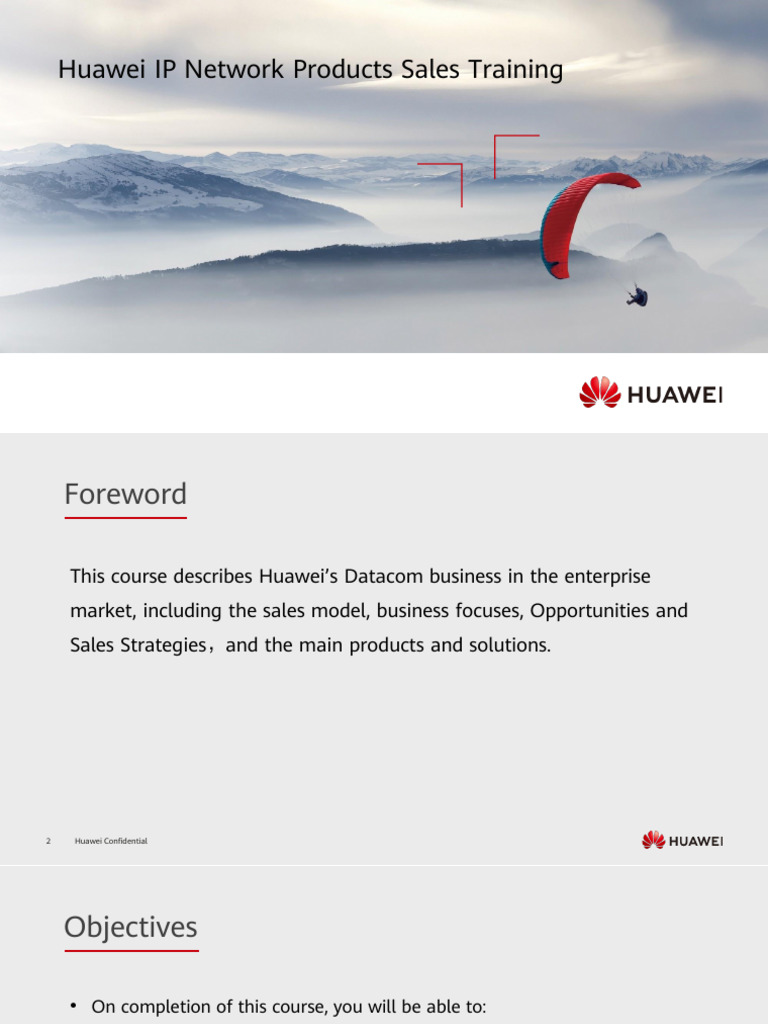 Huawei IP Network Sales Training Guide | PDF | Computer Network | Wi Fi