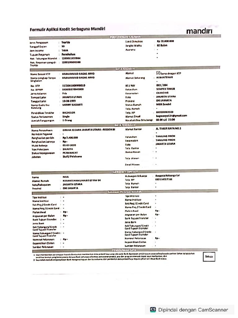 Mini Form KSM An. M Bagas Aryo 16-05-24 | PDF