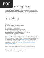 Diode Current Equation Derivation | PDF | P–N Junction | Electrical ...