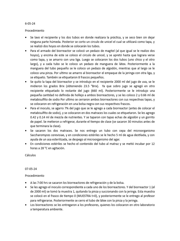 Bitacora P2 | PDF | Química