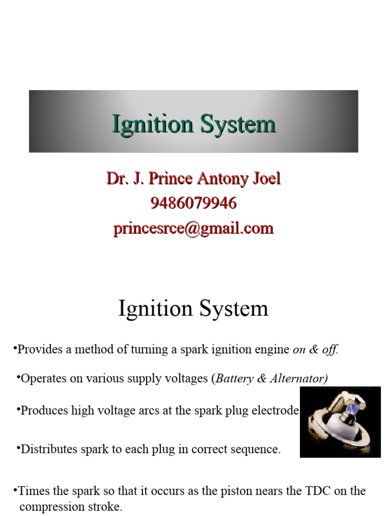 Ignition System | PDF | Distributor | Ignition System