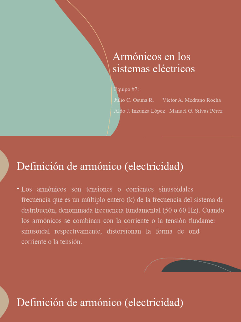 Armonicos | PDF | Corriente eléctrica | voltaje