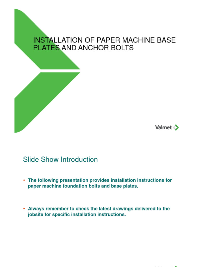 Baseplate Installation Instructions EN | PDF | Screw | Engineering Tolerance