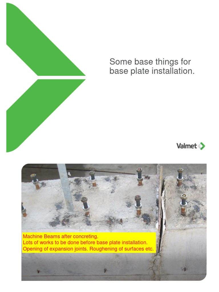 Base Plate - Installation | PDF | Screw | Mechanical Engineering