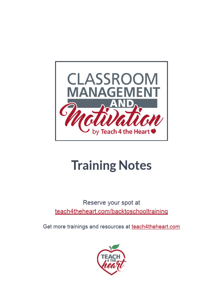 Classroom Management Motivation Notes - Handout | PDF | Classroom ...