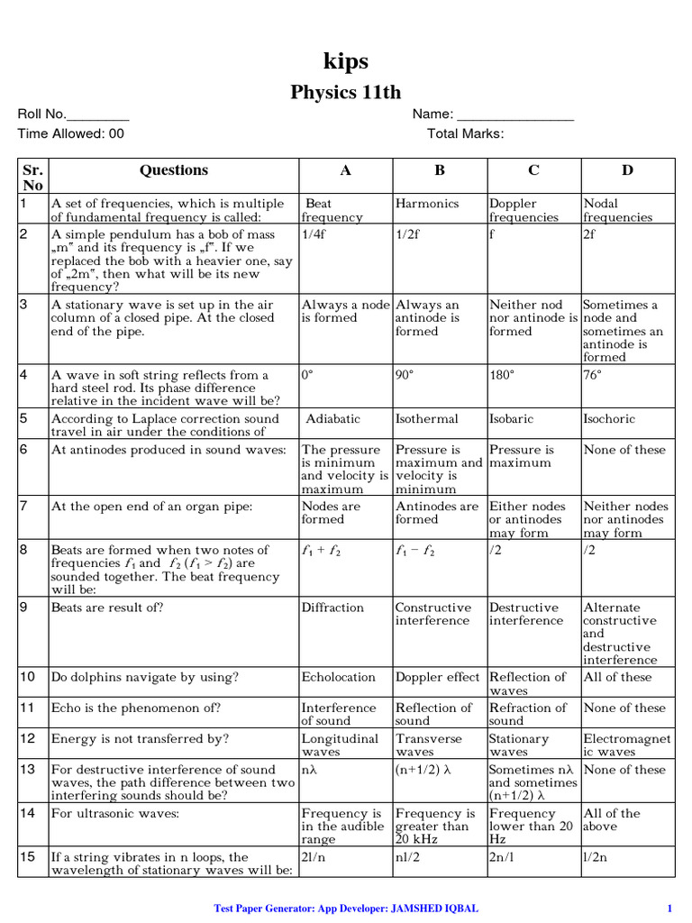 CH 8 1st Year | PDF | Waves | Sound
