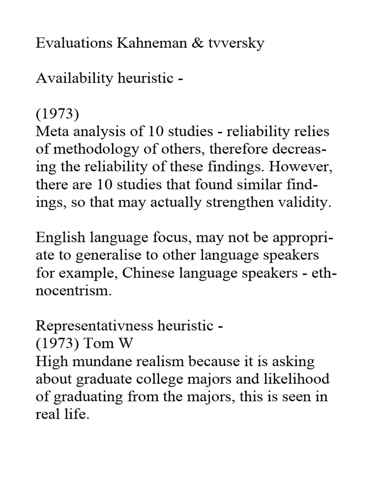 Decision Making Studies Eval. | PDF