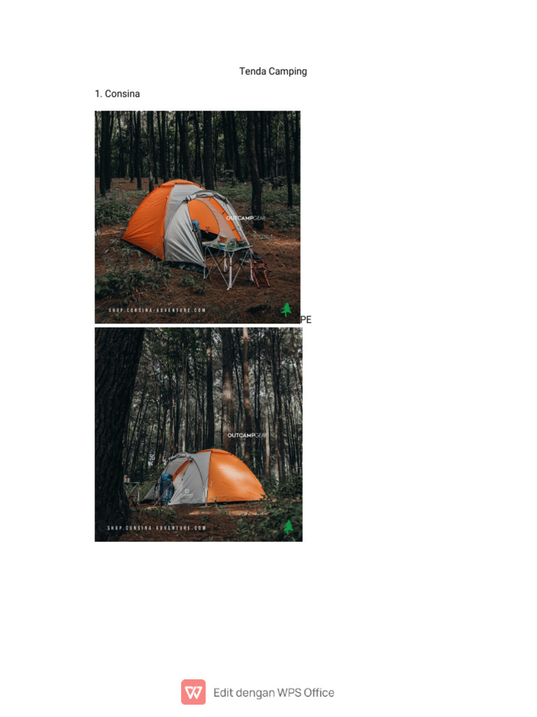 Tenda Camping-WPS Office | PDF