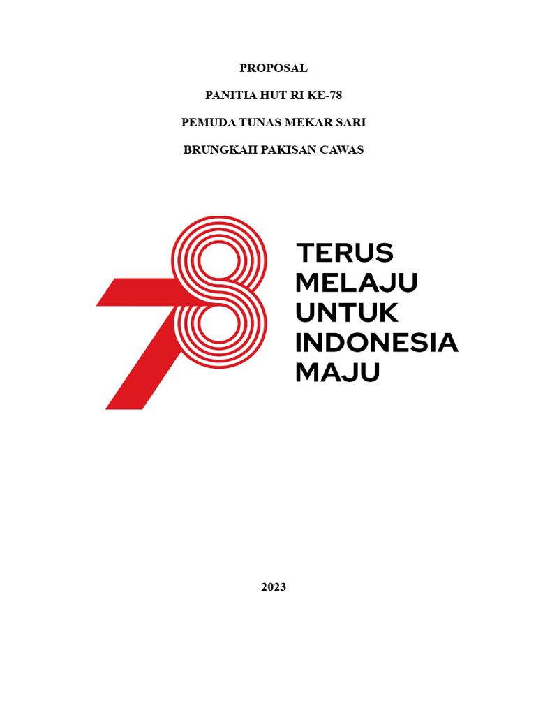 Proposal Hut Ri Ke 78 Ptms | PDF | Perjalanan