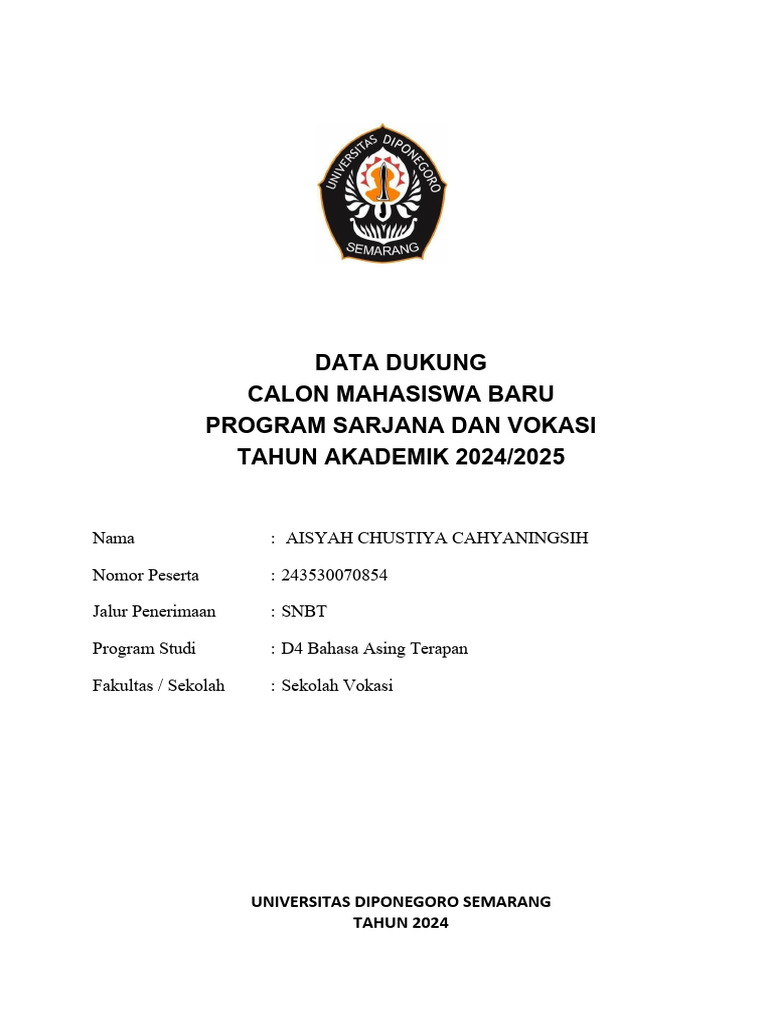 Formulir Pengajuan UKT Sarjana Dan Vokasi 2024 2025 | PDF | Kesehatan Holistik