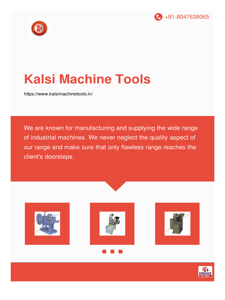 kalsi-machine-tools | Download Free PDF | Screw | Machines