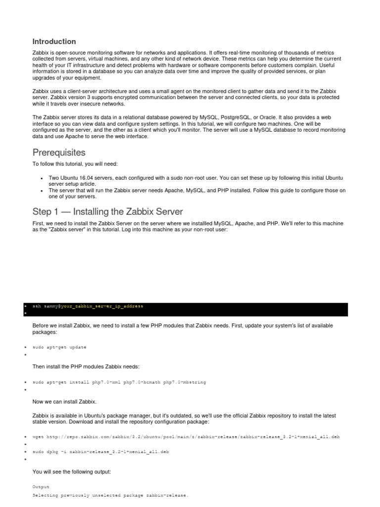 Installation Zabbix Server | PDF | Php | My Sql