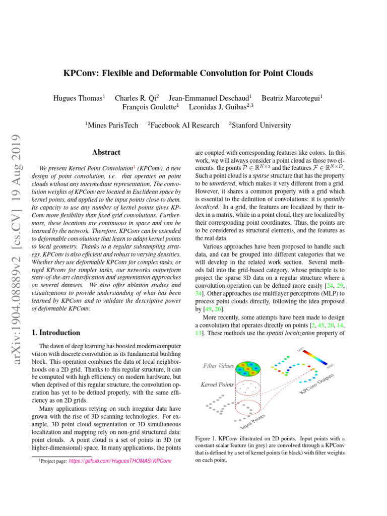 KPConv - Flexible and Deformable Convolution For Point Clouds | PDF | Image Segmentation ...
