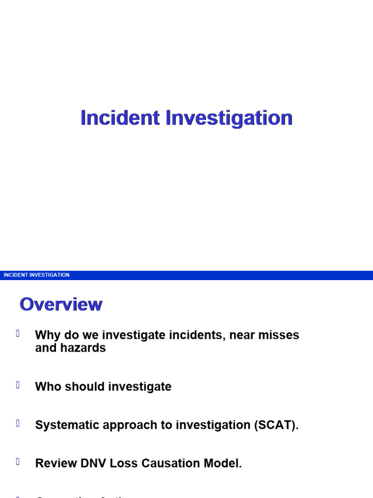 Incident Investigation Training Draft | PDF | Personal Protective ...