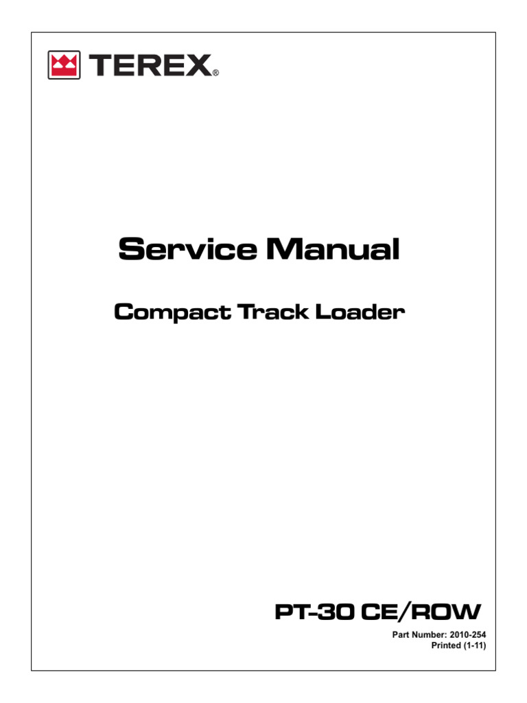 PT-30 Compact Track Loader Manual | PDF | Loader (Equipment) | Pump