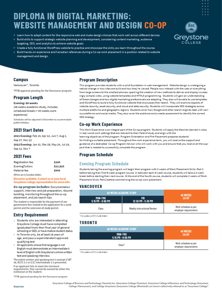 Diploma Digital Marketing Website Management Design Coop | PDF ...