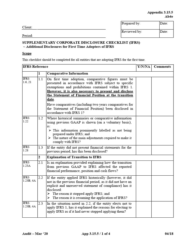 3.15.5 Ab4e Supplementary - First Time Adoption | PDF | Fair Value ...