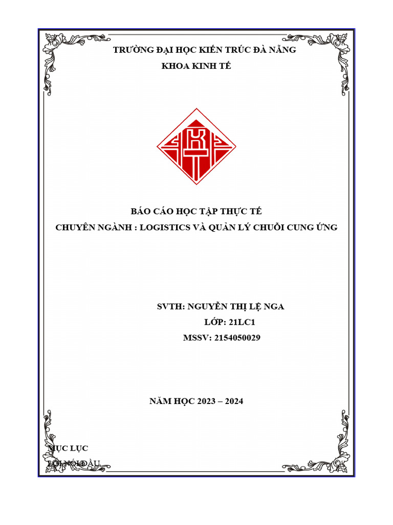 Mau Bao Cao Thuc Tap | PDF