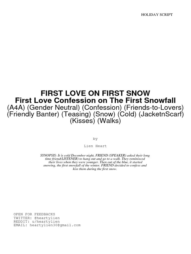 First Snow First Love | PDF