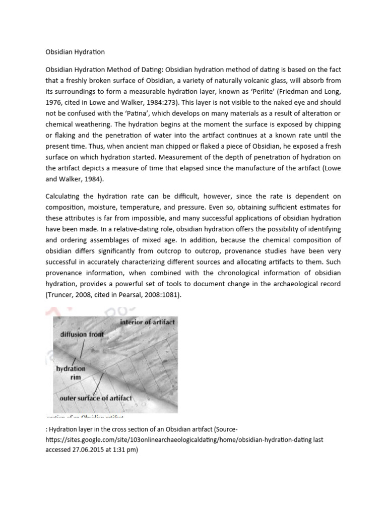 Obsidian Hydration | PDF