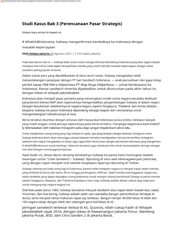 Case Study Chapter 3.en - Id | PDF | Perjalanan