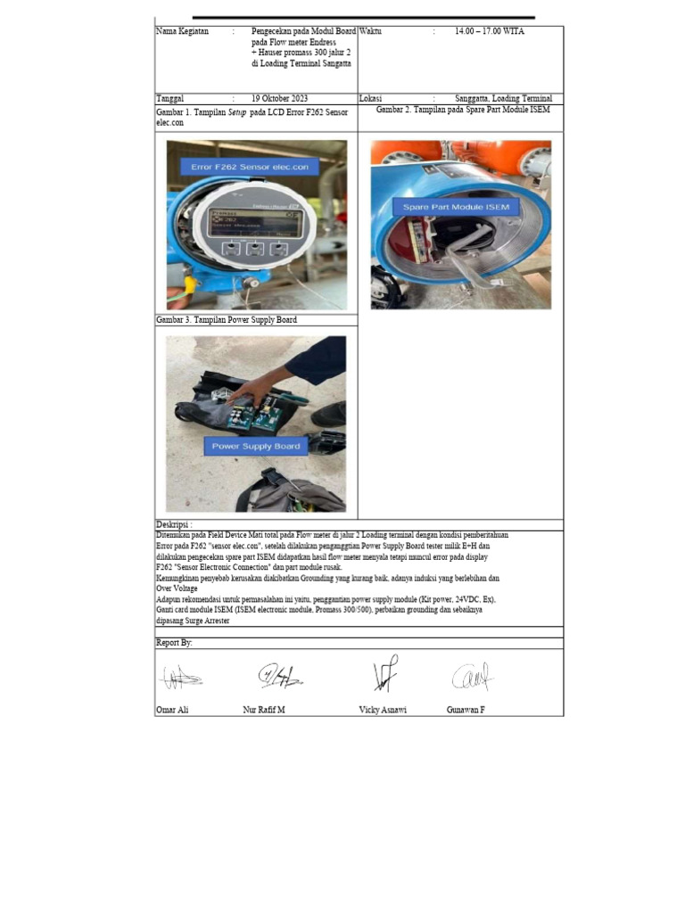 Laporan Pengecekan ISEM | PDF