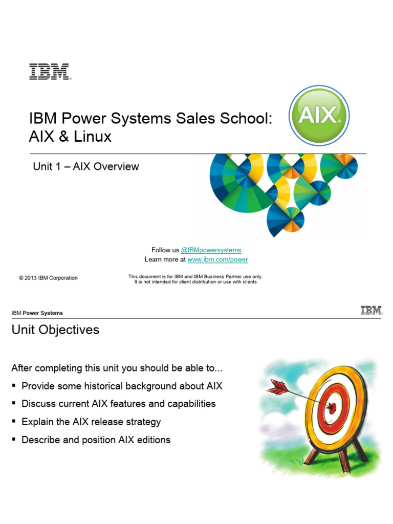 Unit 01 Aix Overview Pdf Linux Linux Distribution