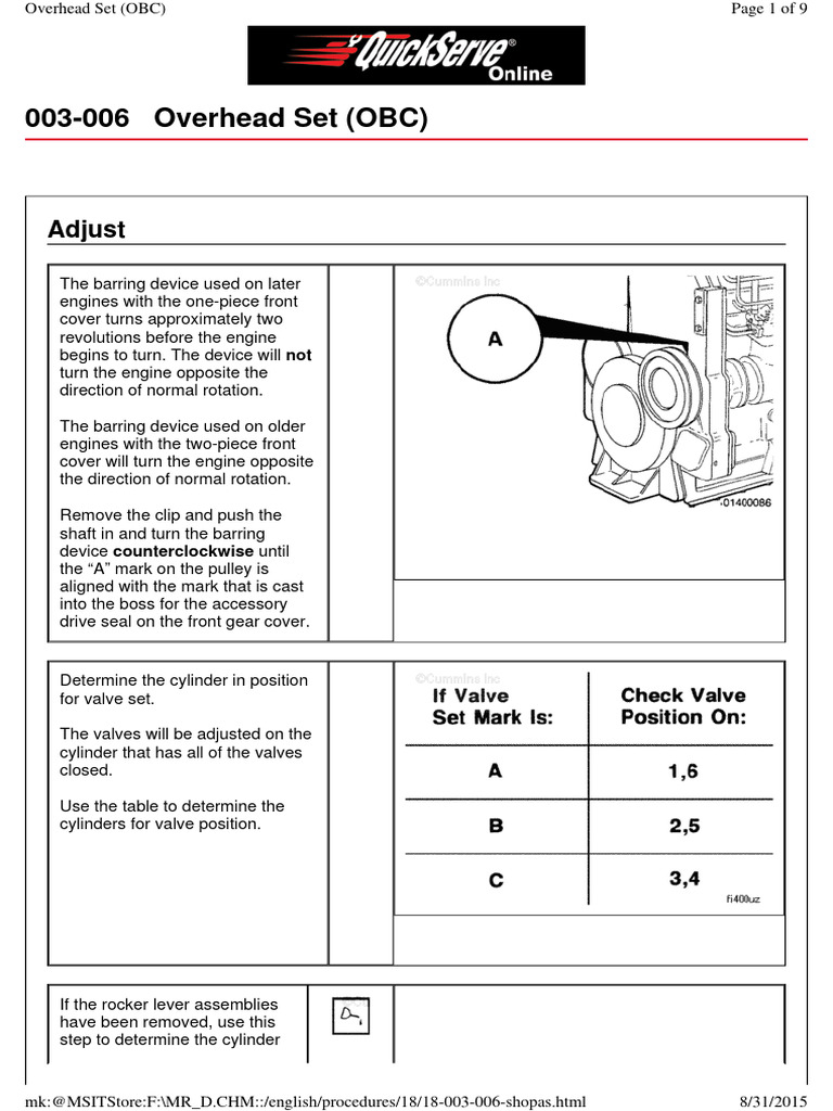 K19 Valve OBC | PDF | Nut (Hardware) | Engines