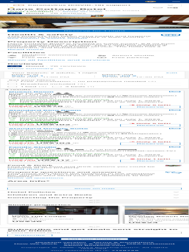 Hans Cottage Botel, Cape Coast - Updated 2023 Prices | PDF | Hotel