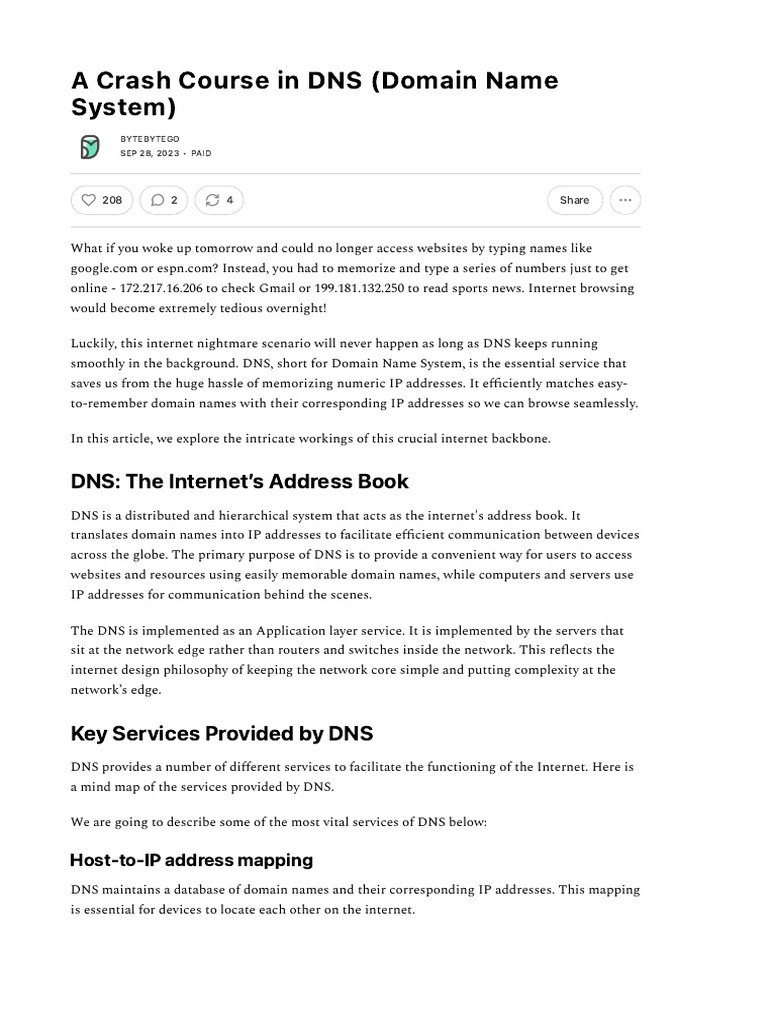 DNS Explained for Tech Enthusiasts | PDF | Domain Name System | Domain Name