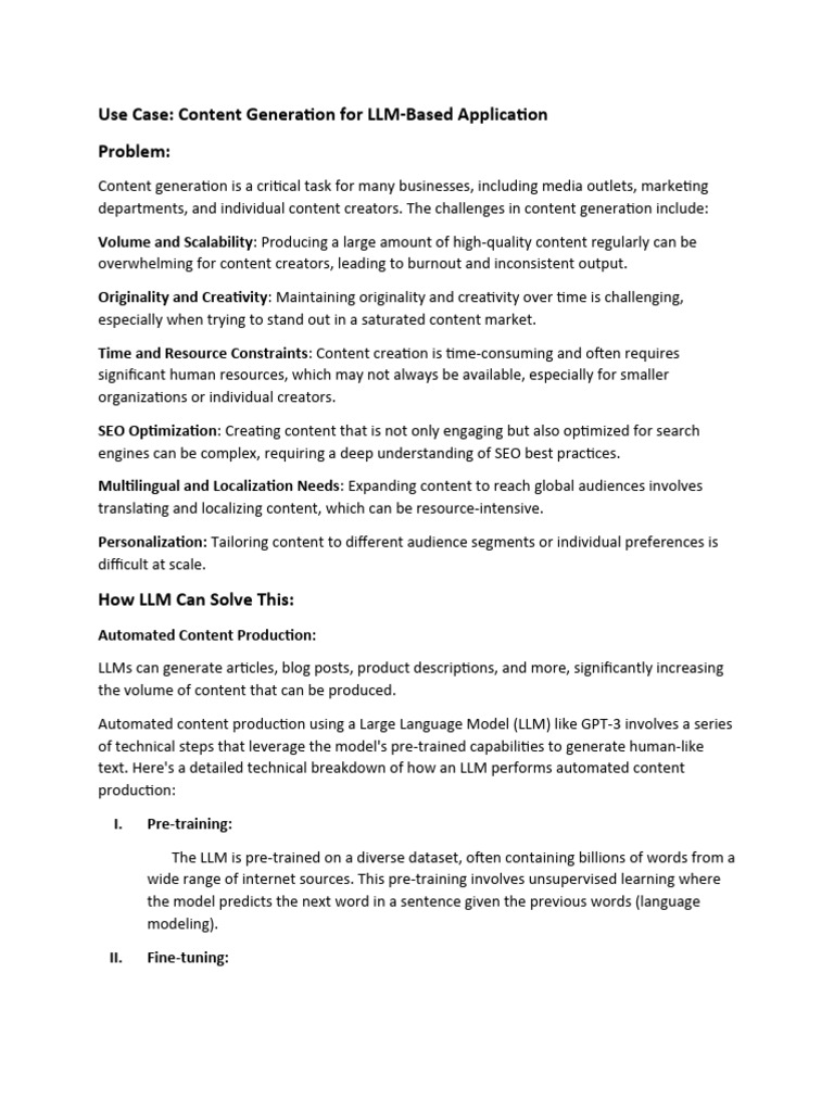 LLM Use Cases | Download Free PDF | Search Engine Optimization | Human ...