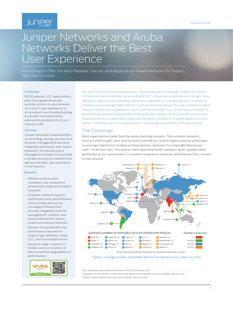 Juniper and Aruba Deliver The Best User Experience | PDF | Computer Network | Juniper Networks