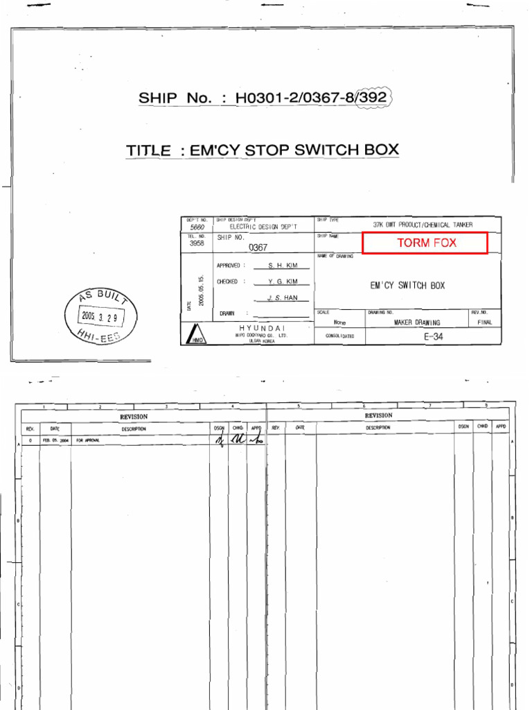 E-34 Em'cy Switch Box | PDF