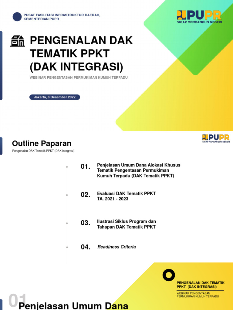 (PFID) Pengenalan DAK Tematik PPKT (DAK Integrasi) | PDF