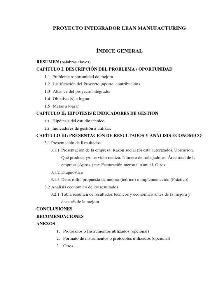 Índice General - Proyecto Integrador LM | PDF | Negocios | Informática