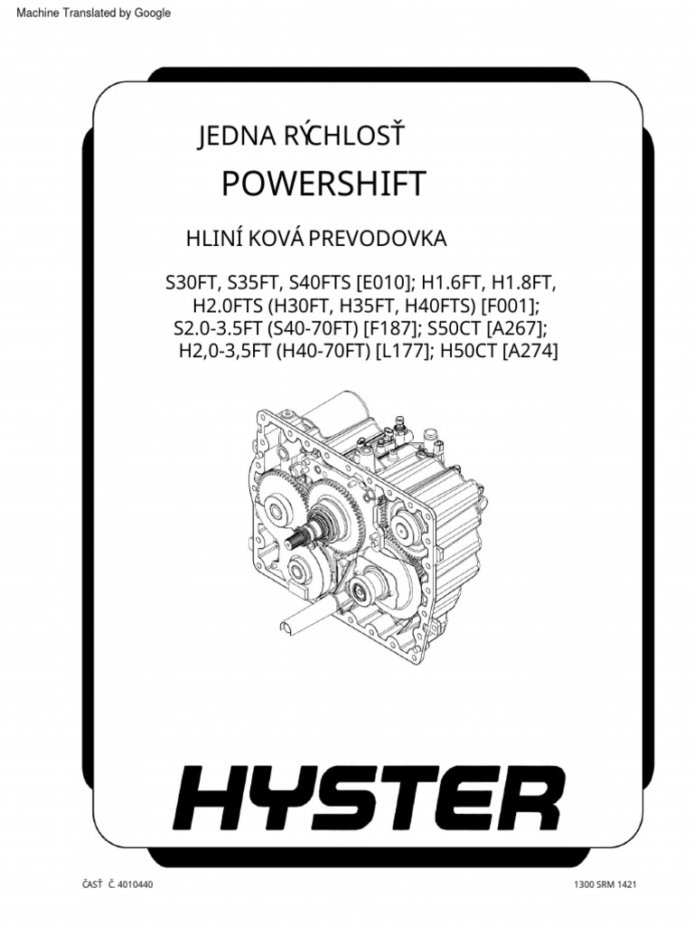 4010440-Single Speed Powershift Aluminum Transmission-Eu | PDF