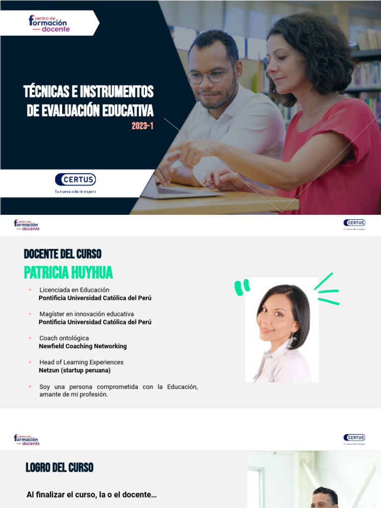 2 - Plantilla CERTUS - Tecnicas e Instrumentos de Eval Educ | PDF | Evaluación | Comunicación humana