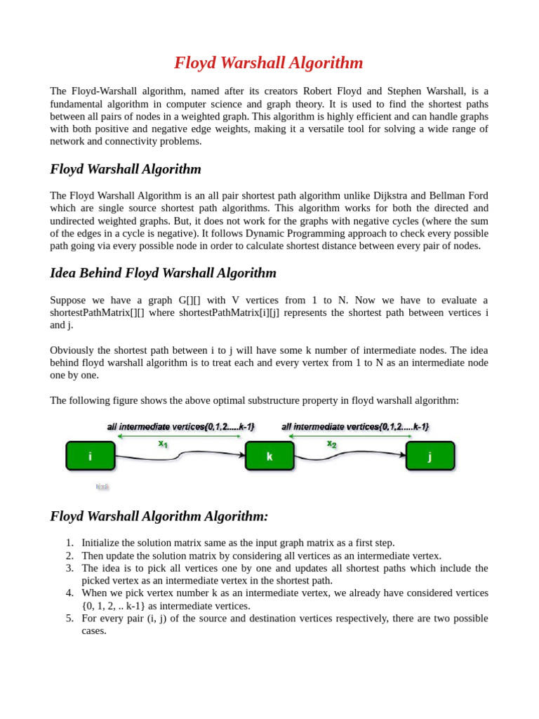 Floyd Warshall | PDF | Computational Problems | Discrete Mathematics