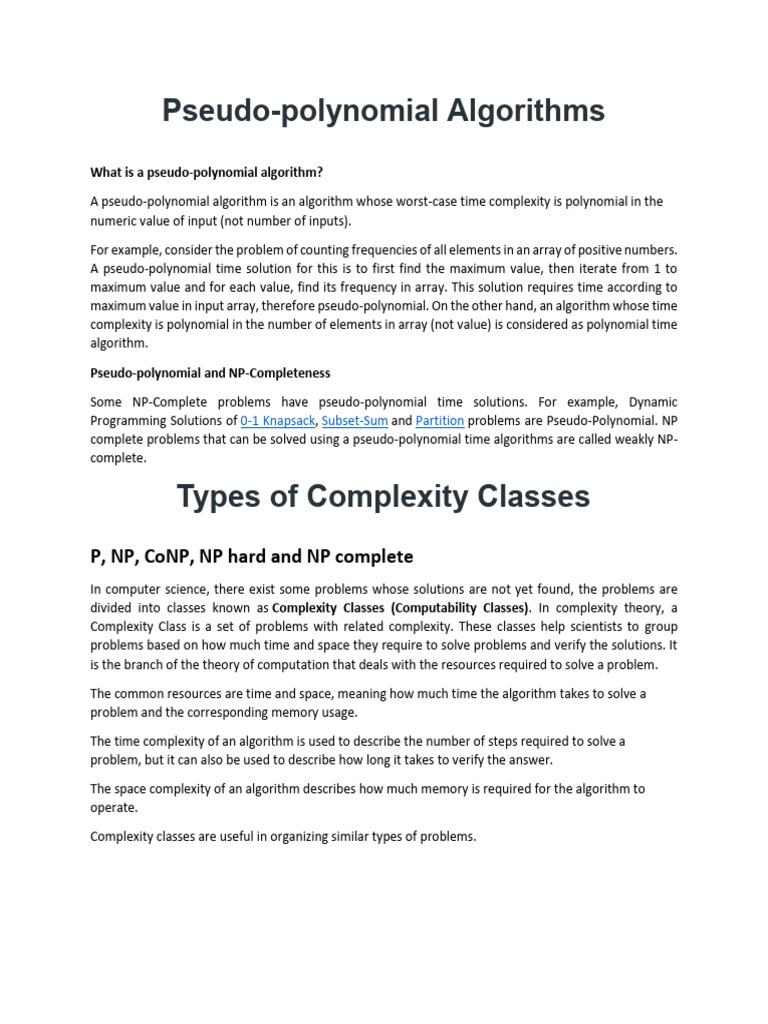 Complexity Classes | PDF | Computational Complexity Theory | Time ... Complexity Classes | PDF | Computational Complexity Theory | Time ...
