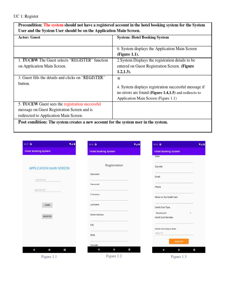 Hotel Booking System Use Cases | PDF | Login | Software