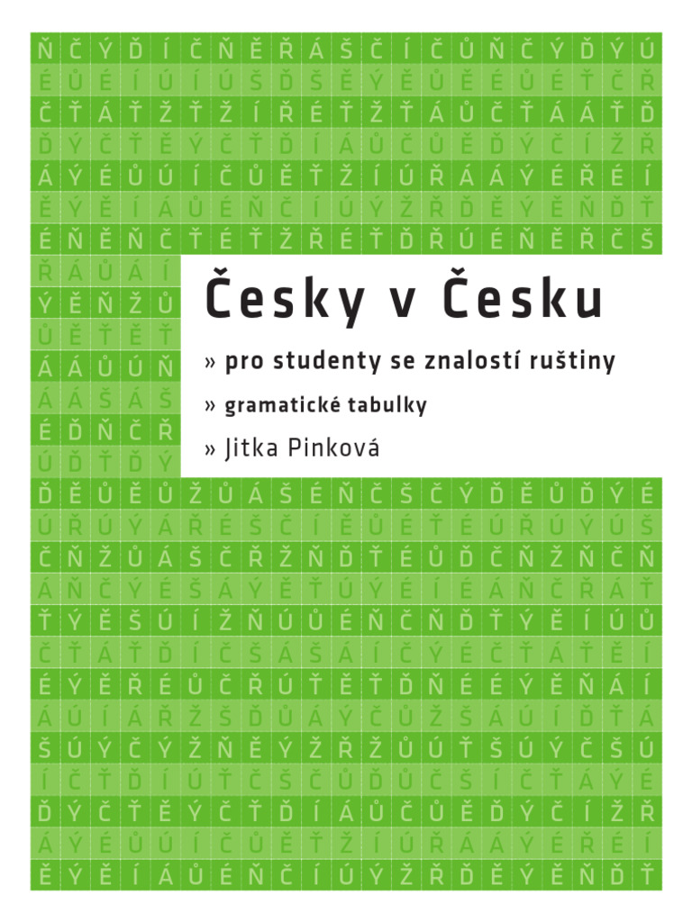 UJOP-433-Version1-Cesky V Cesku Gramaticke Tabulky RJ | PDF