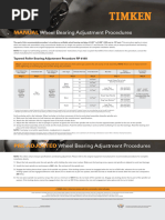 Timken Wheel Bearing Adjustment Guide | PDF | Axle | Manufactured Goods