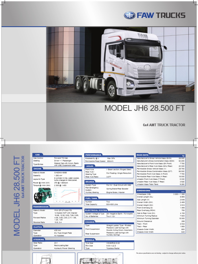 FAW-ModelSS-258046645 | PDF | Truck | Axle
