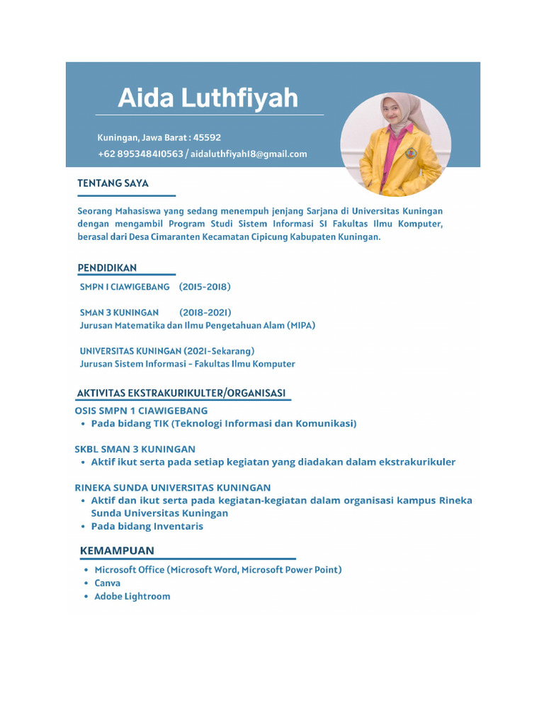 CV Aida Luthfiyah | PDF